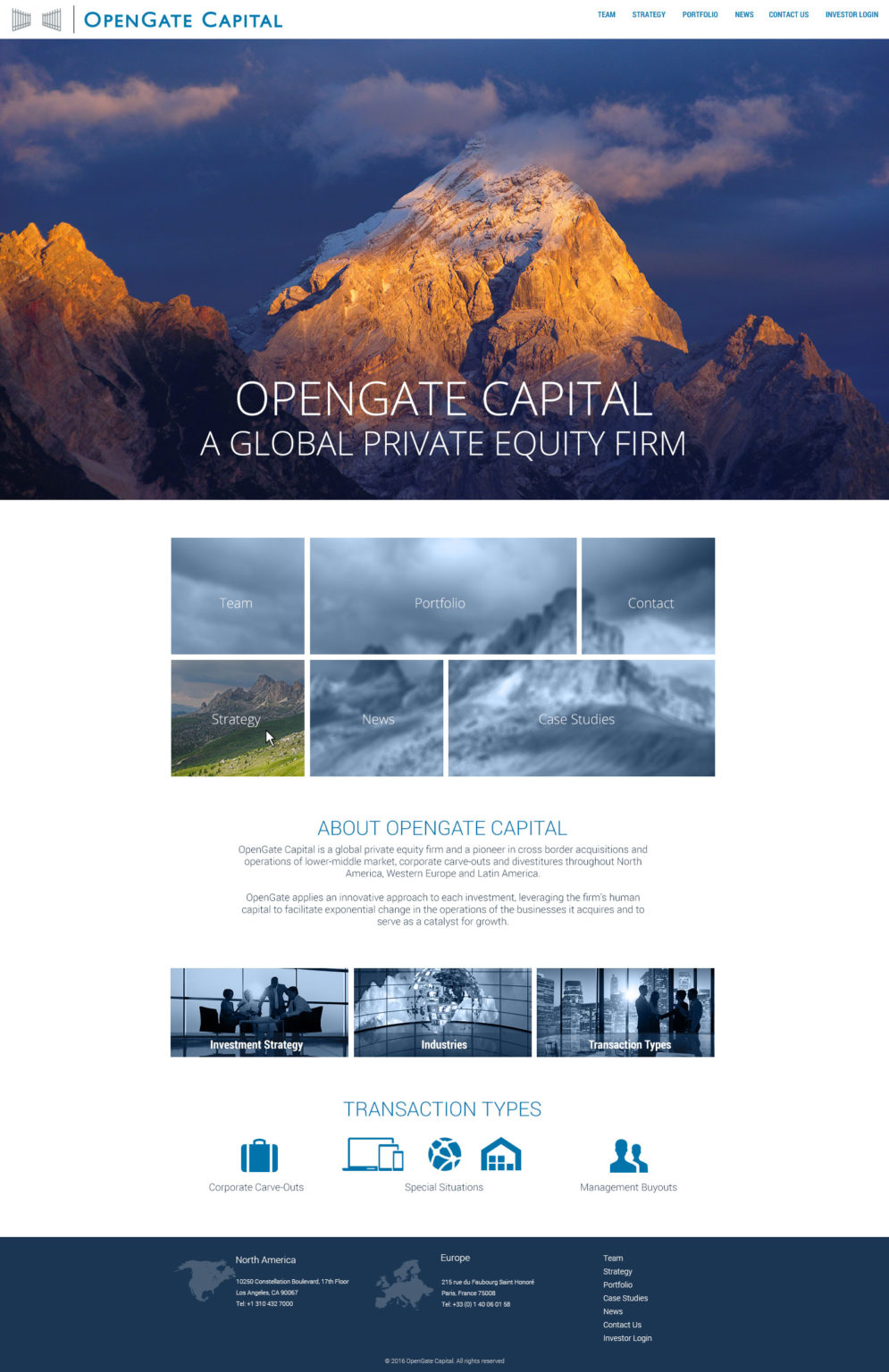 OpenGate Capital 2016 | Standout Web Design Company